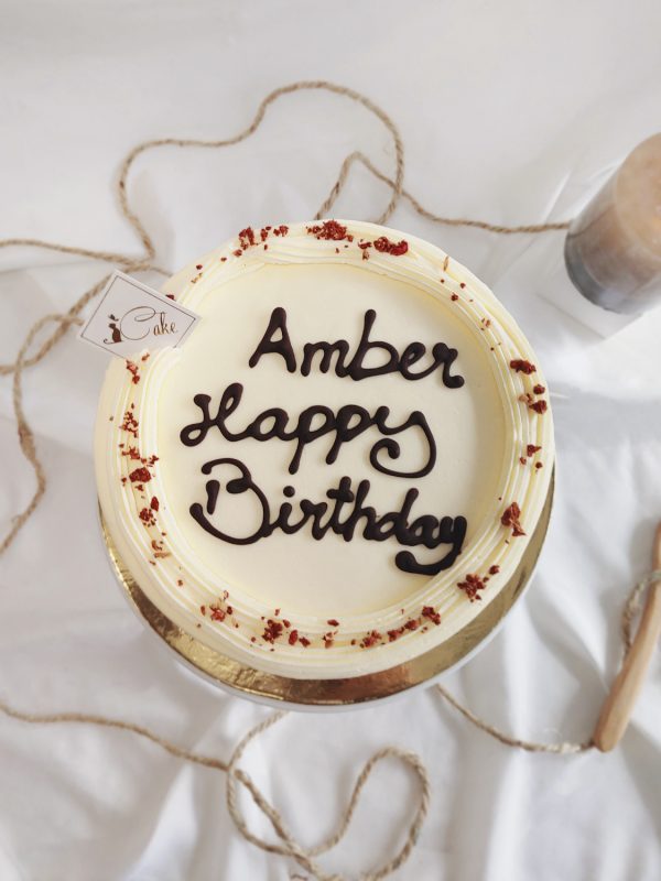 White Wording Cake - iCake | Melbourne Best Custom Birthday Cake ...