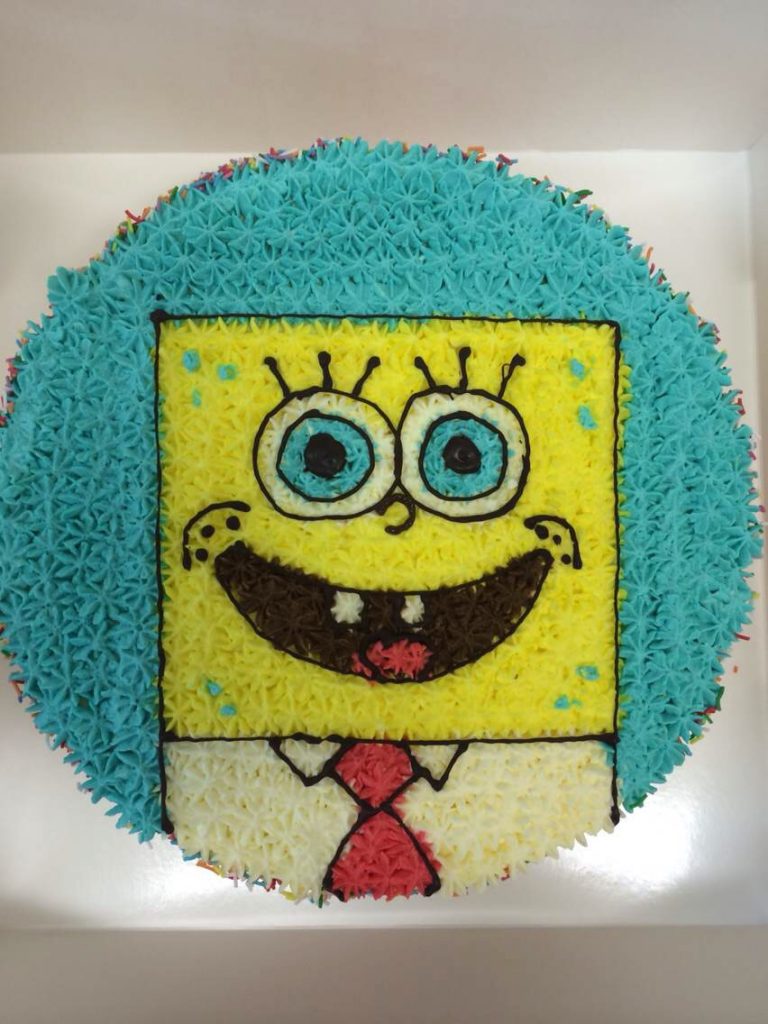 Dive into Delight: SpongeBob Cakes with Blue Base at iCake Melbourne ...