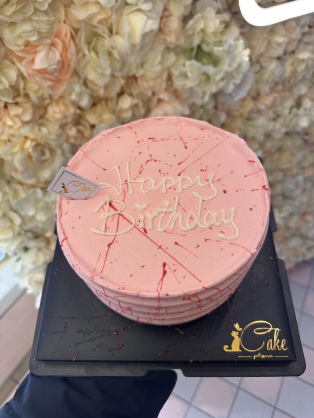 Indulge in Elegance: Red Splash Wording Cake | iCake Melbourne - iCake ...