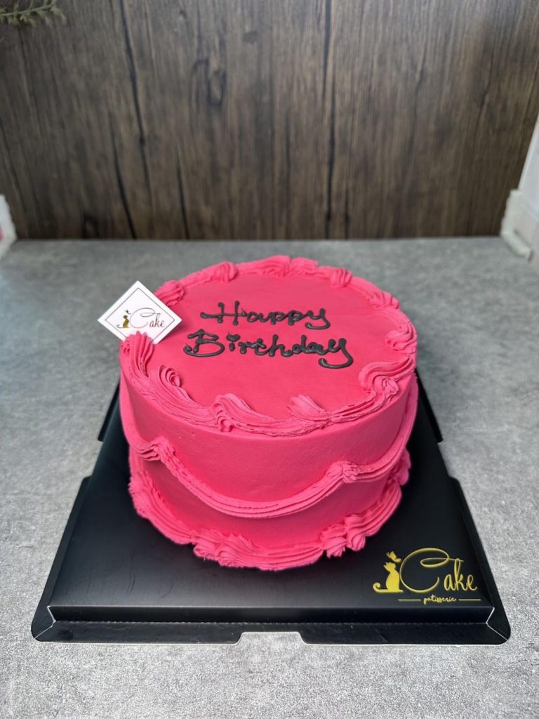 Deliciously Bold: Hot Pink Wording Cake by iCake | Melbourne's Premier ...