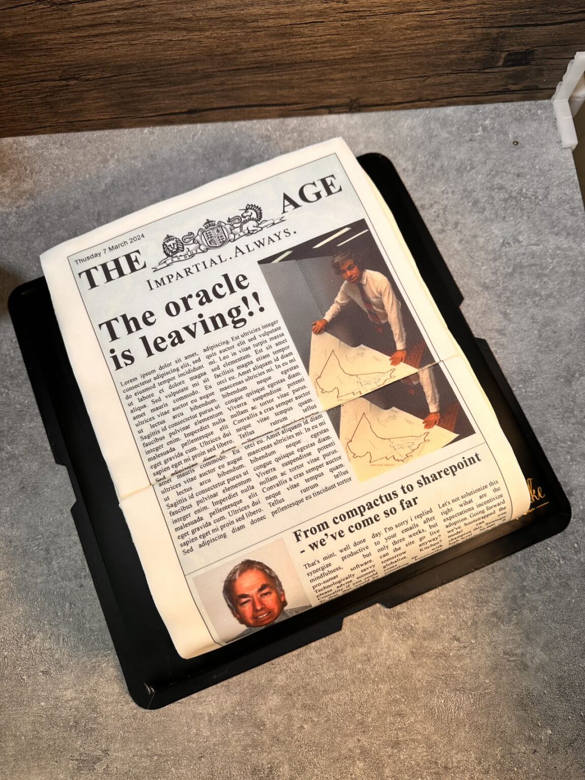 Capture Memories with Our Personalized Photo Cake Newspaper Edition ...